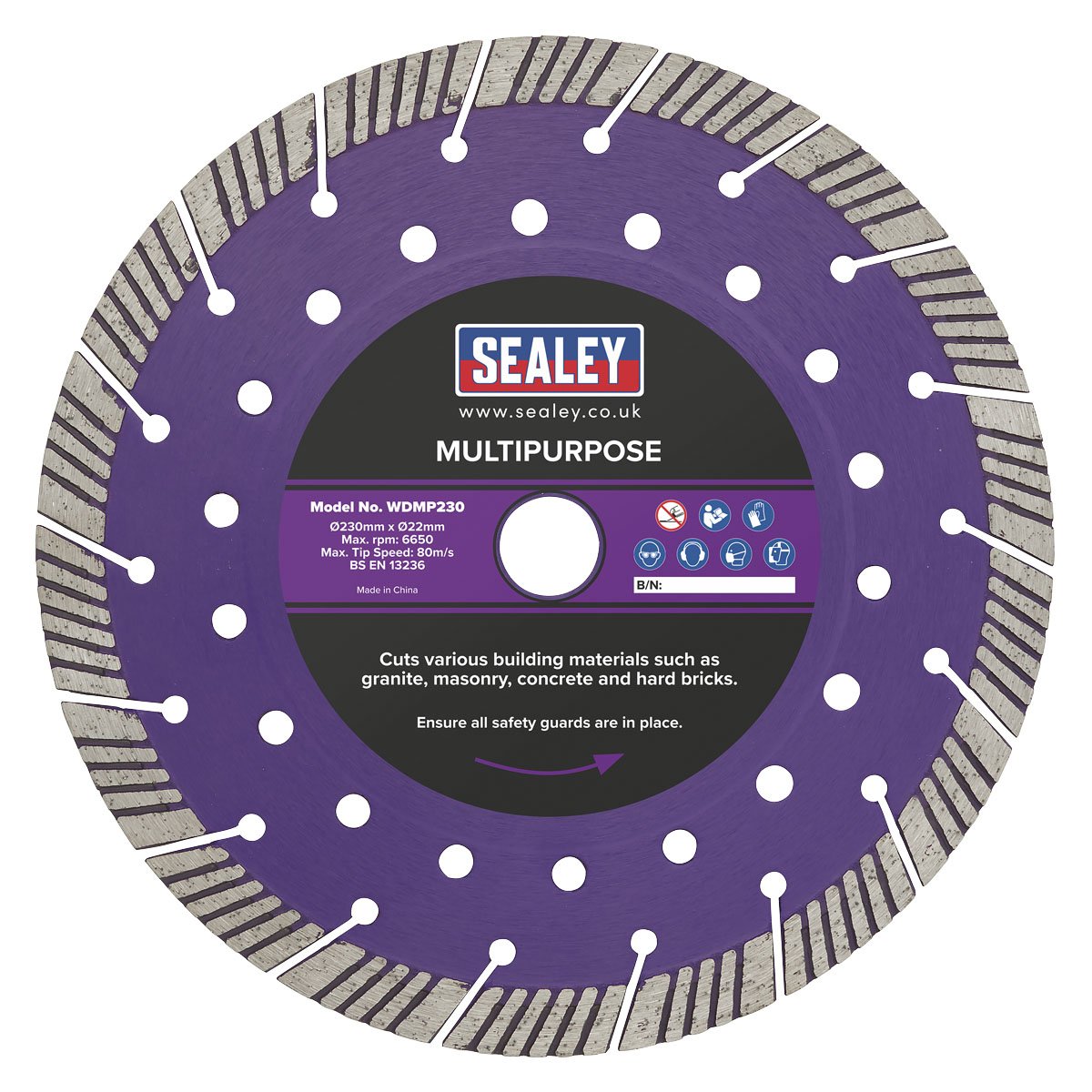 Sealey Dry/Wet Use Multipurpose Cutting Diamond Blade 230mm | OnDemand ... Sealey Dry/Wet Use Multipurpose Cutting Diamond Blade 230mm | OnDemand ...